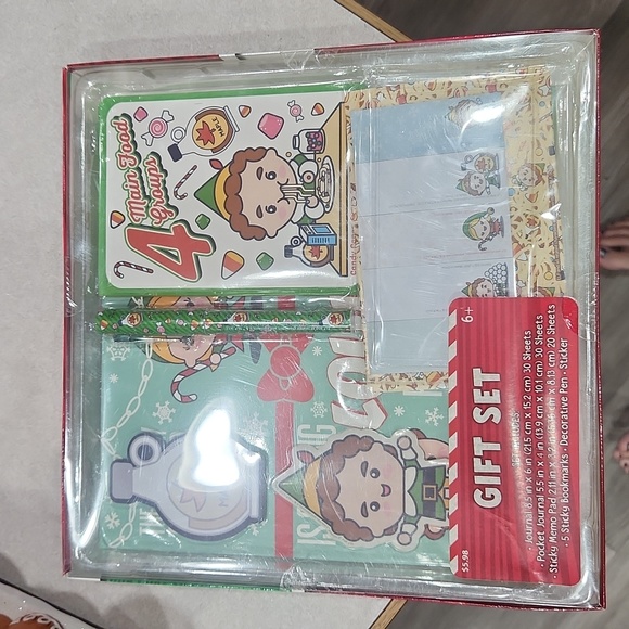 Holiday | Elf Gift Set Journal Memo Pad Pen Sticker And Bookmarks ...